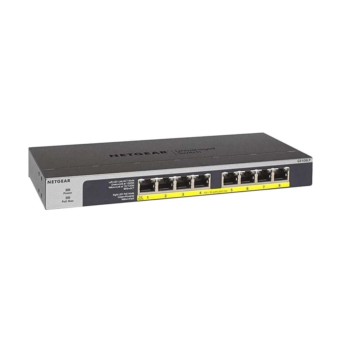 Netgear GS108LP 8-Port Gigabit PoE Unmanaged Switch - Janani Computers