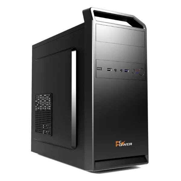 PC Power ProCase V4 BK Mid Tower Micro-ATX Desktop Casing with PSU ...