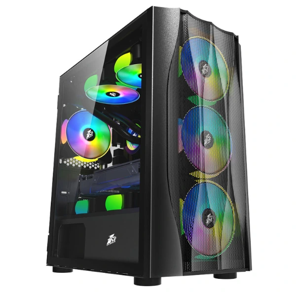 1st Player X4-M Mid Tower ATX Black Gaming Casing - Janani Computers