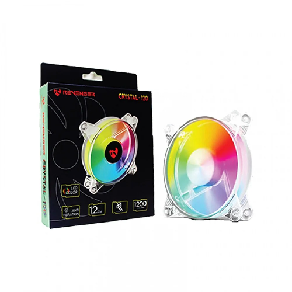 Revenger Crystal 120mm RGB White Casing Fan - Janani Computers