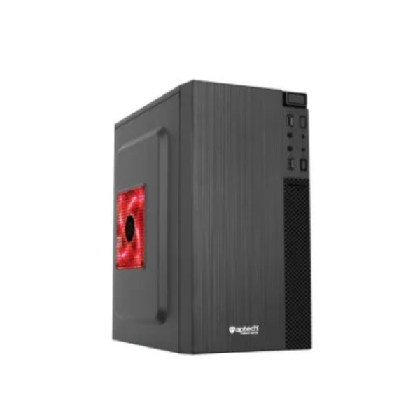 Aptech T37 Mid Tower Micro ATX Black Office Casing - Janani Computers